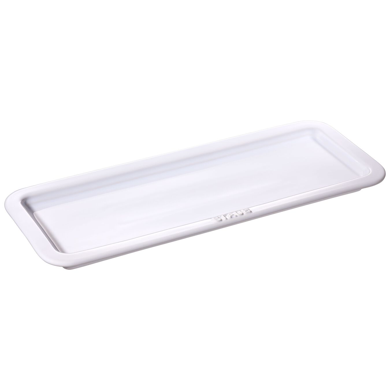Rectangular serving platter 36x14 cm pure white STAUB
